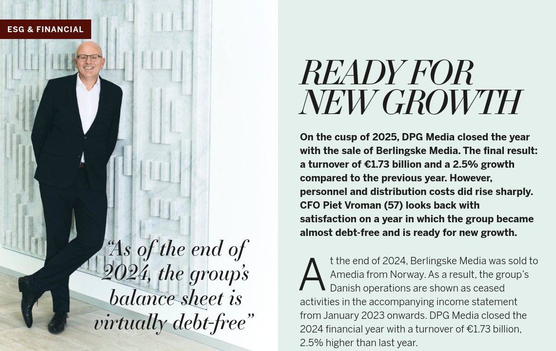 CFO Piet Vroman - DPG Media Annual Report 2024